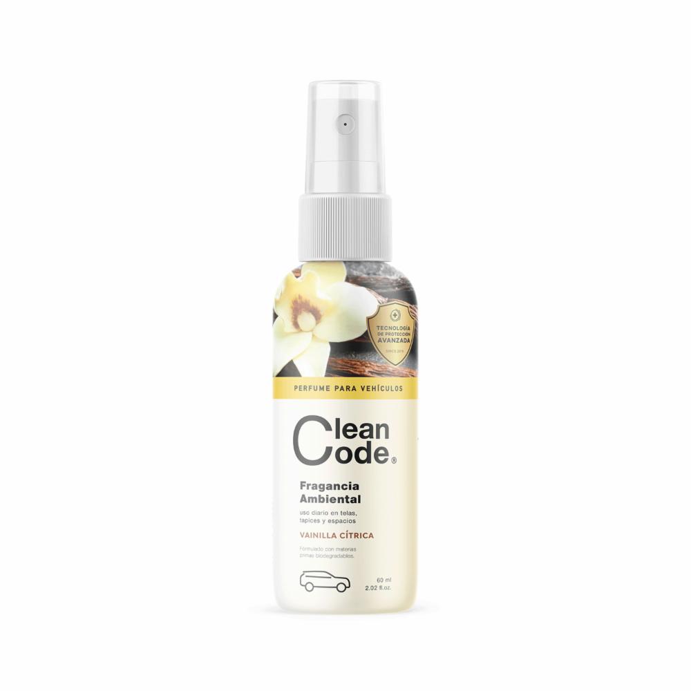 Ambientador Para Auto Fragancia Vainilla Cítrica CLEAN CODE 60 Ml - AKI