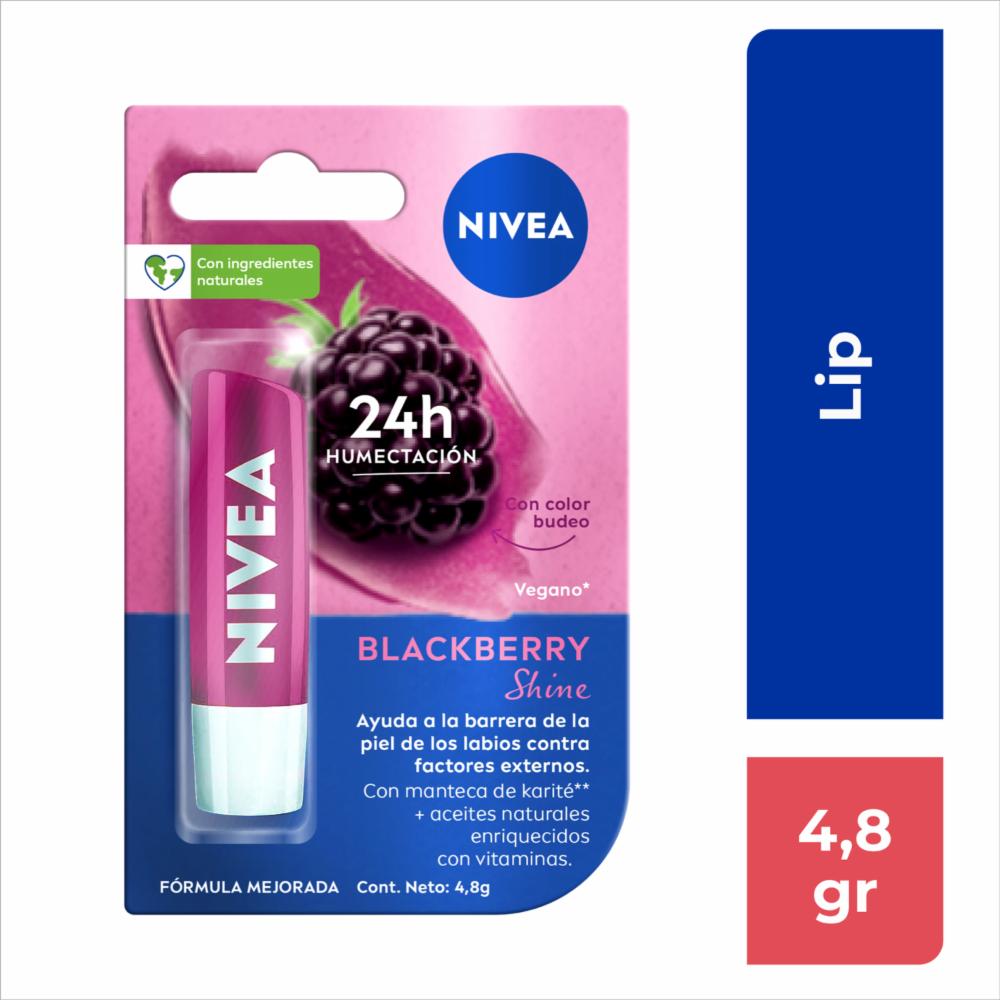Humectante Labial Mora Shine NIVEA 4.8 G - AKI