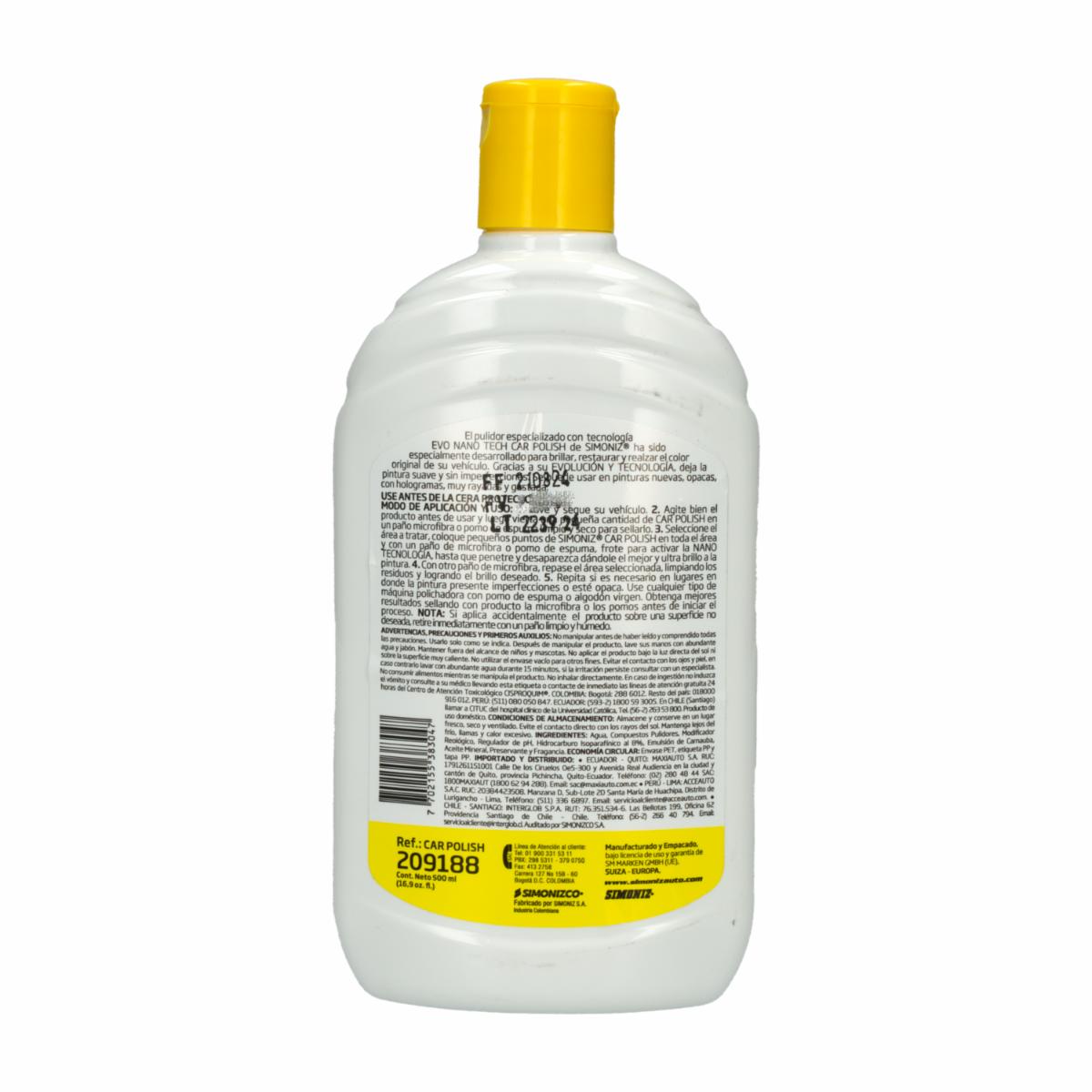 Pulimento Automotriz Desmanchador SIMONIZ 500 Ml - AKI