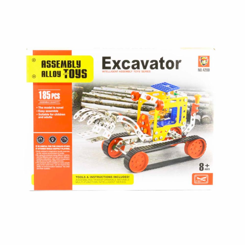 Kit Para Armar Excavadora ASSEMBLY TOYS Incluye 185 Piezas - AKI