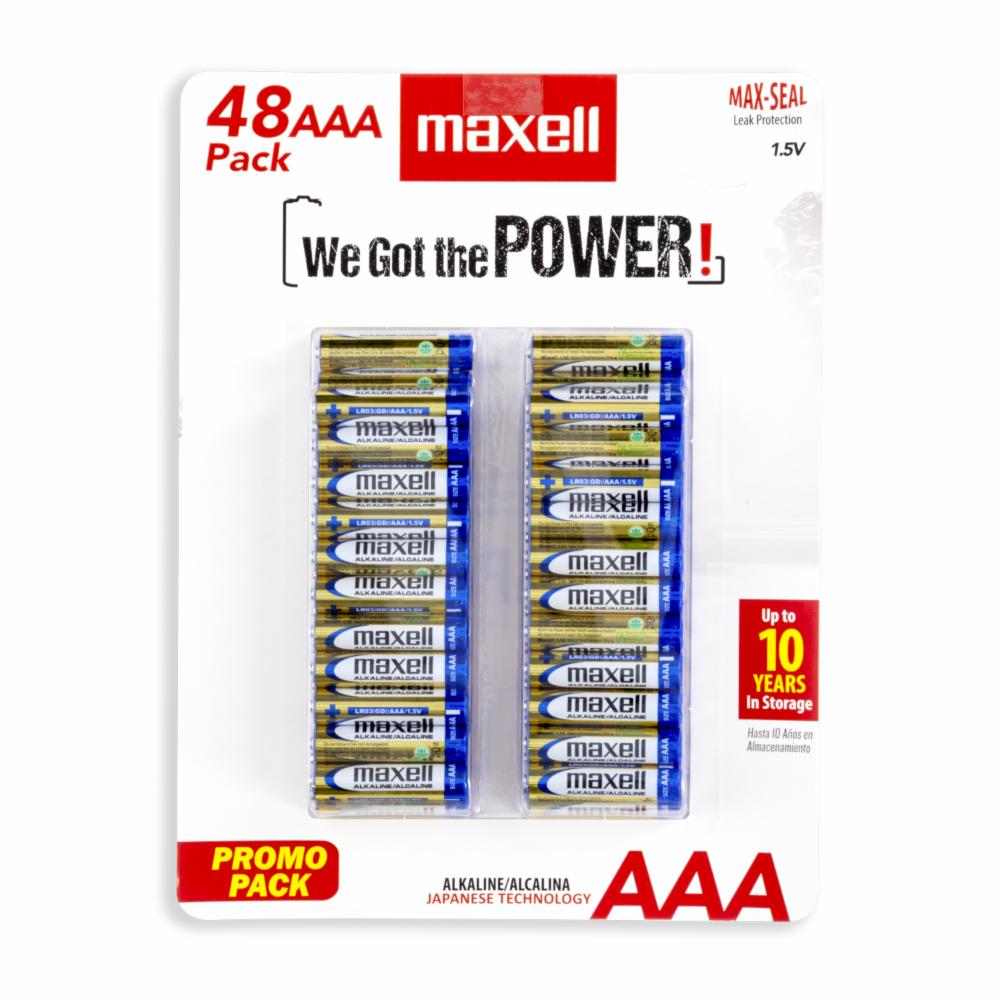 Pilas Alcalina AAA MAXELL X 48 Uds - AKI