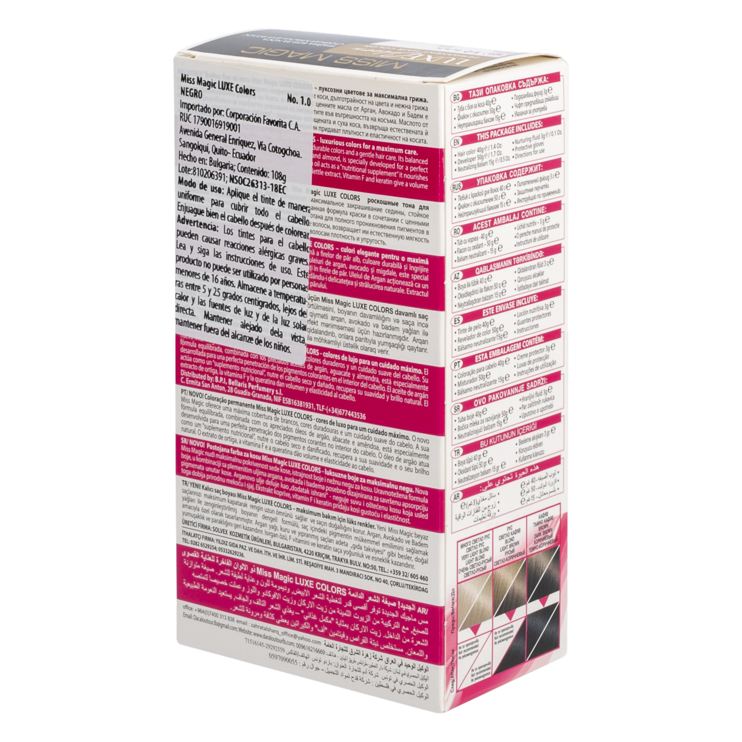 Tinte De Cabello MISS MAGIC Color Negro 1.0 - AKI