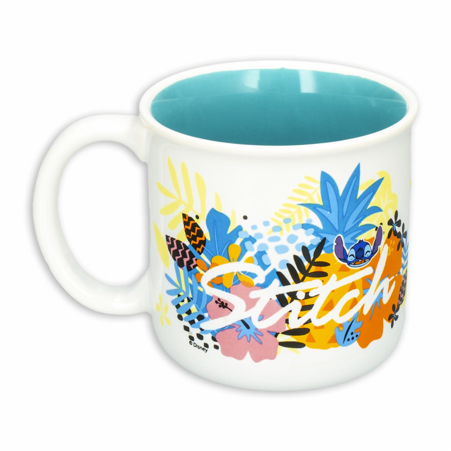 Jarro De Cerámica Diseño Stitch Palms STOR 14 Onzas - AKI